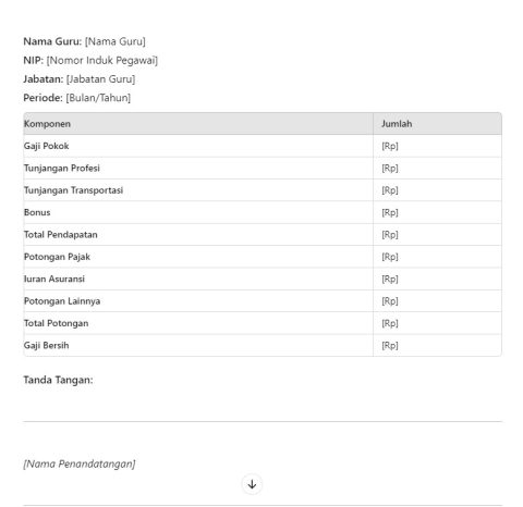 Contoh Slip Gaji Guru DOC: Format dan Tips Pembuatan | Kantor Kita